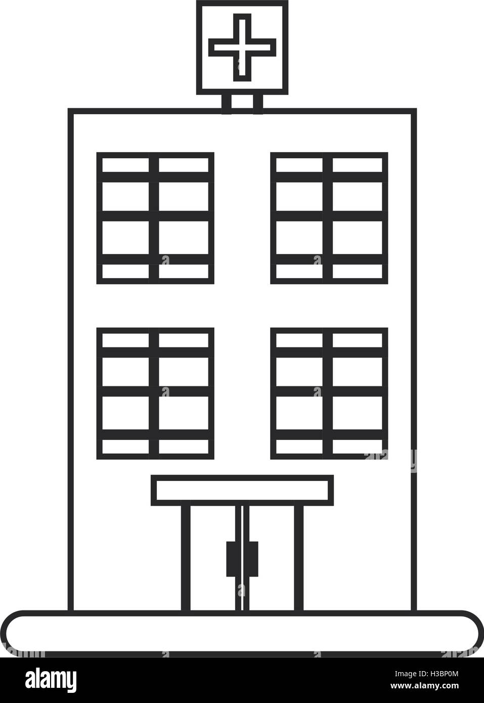 Isolated hospital building design Stock Vector Image & Art - Alamy