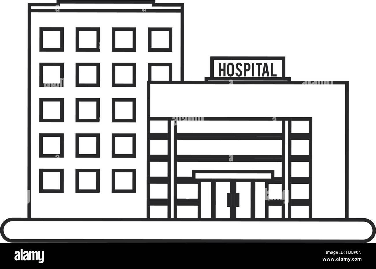 Isolated hospital building design Stock Vector Image & Art - Alamy