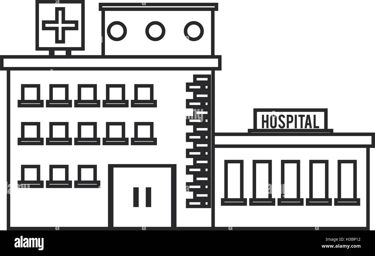 Isolated hospital building design Stock Vector Image & Art - Alamy