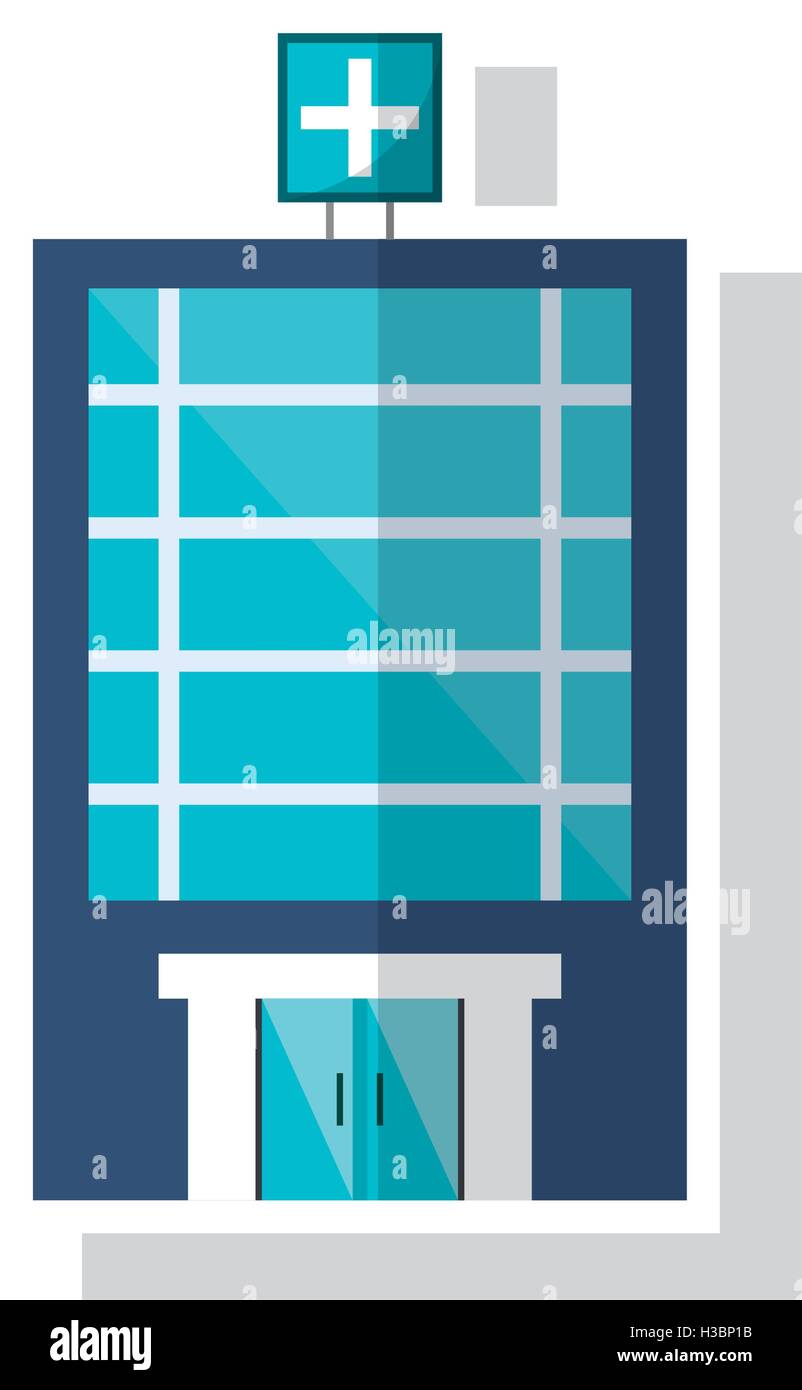 Isolated hospital building design Stock Vector Image & Art - Alamy