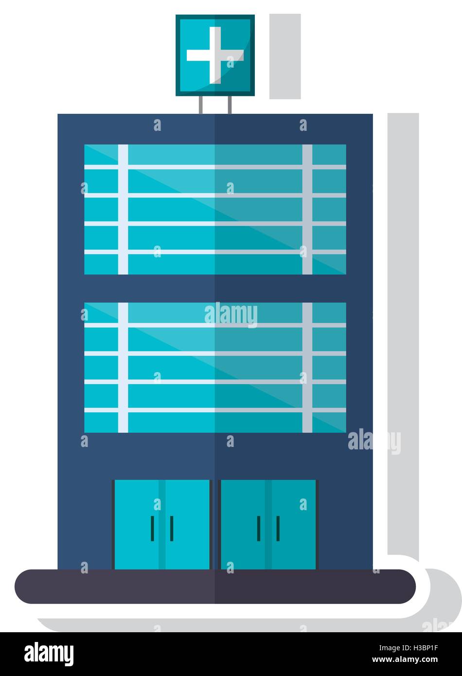 Isolated hospital building design Stock Vector Image & Art - Alamy