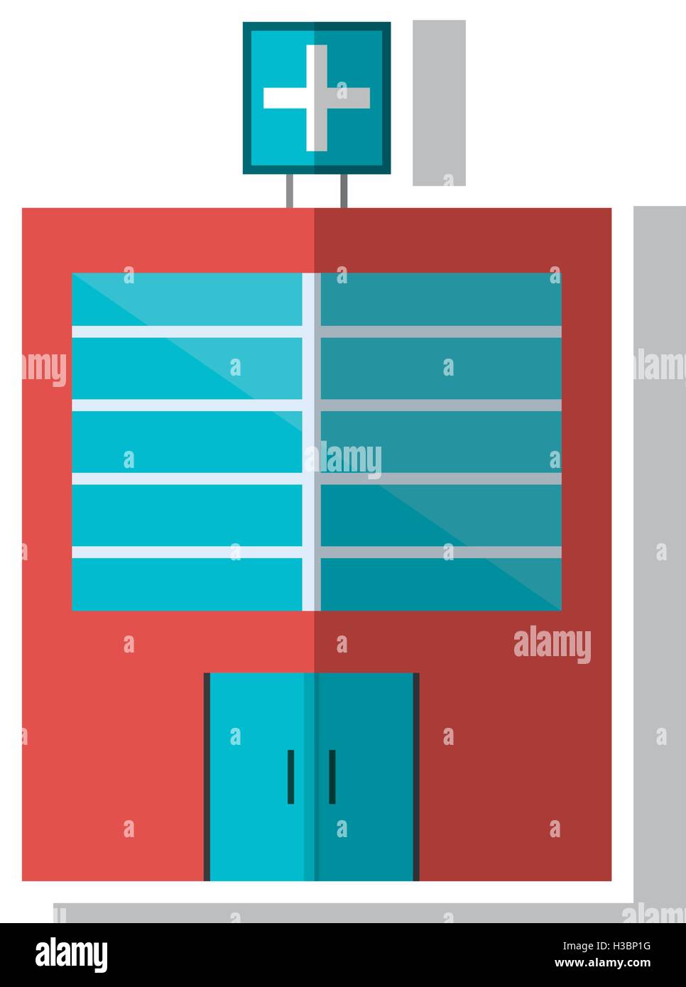 Isolated hospital building design Stock Vector Image & Art - Alamy