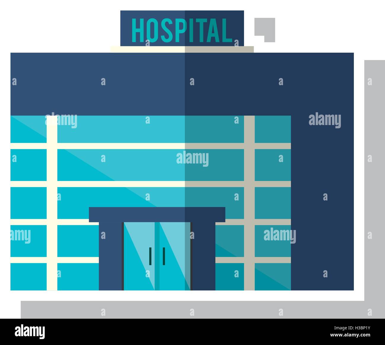 Isolated hospital building design Stock Vector Image & Art - Alamy