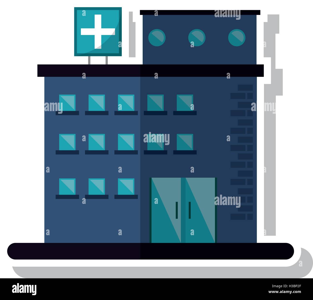 Isolated hospital building design Stock Vector Image & Art - Alamy