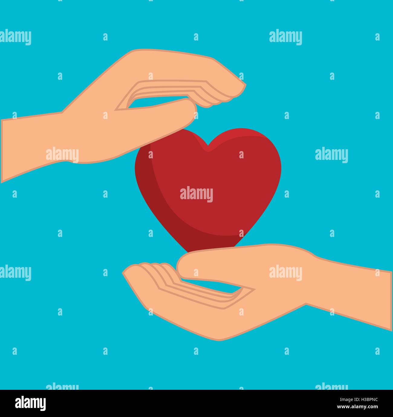 hands with heart Stock Vector Image & Art - Alamy