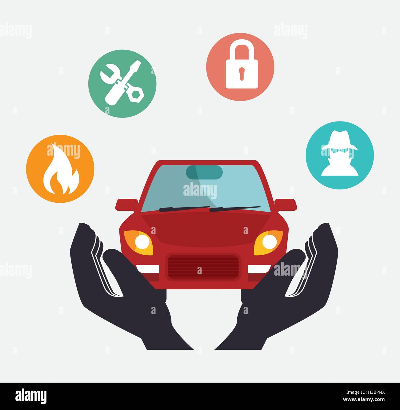 car security insurance Stock Vector Image & Art - Alamy