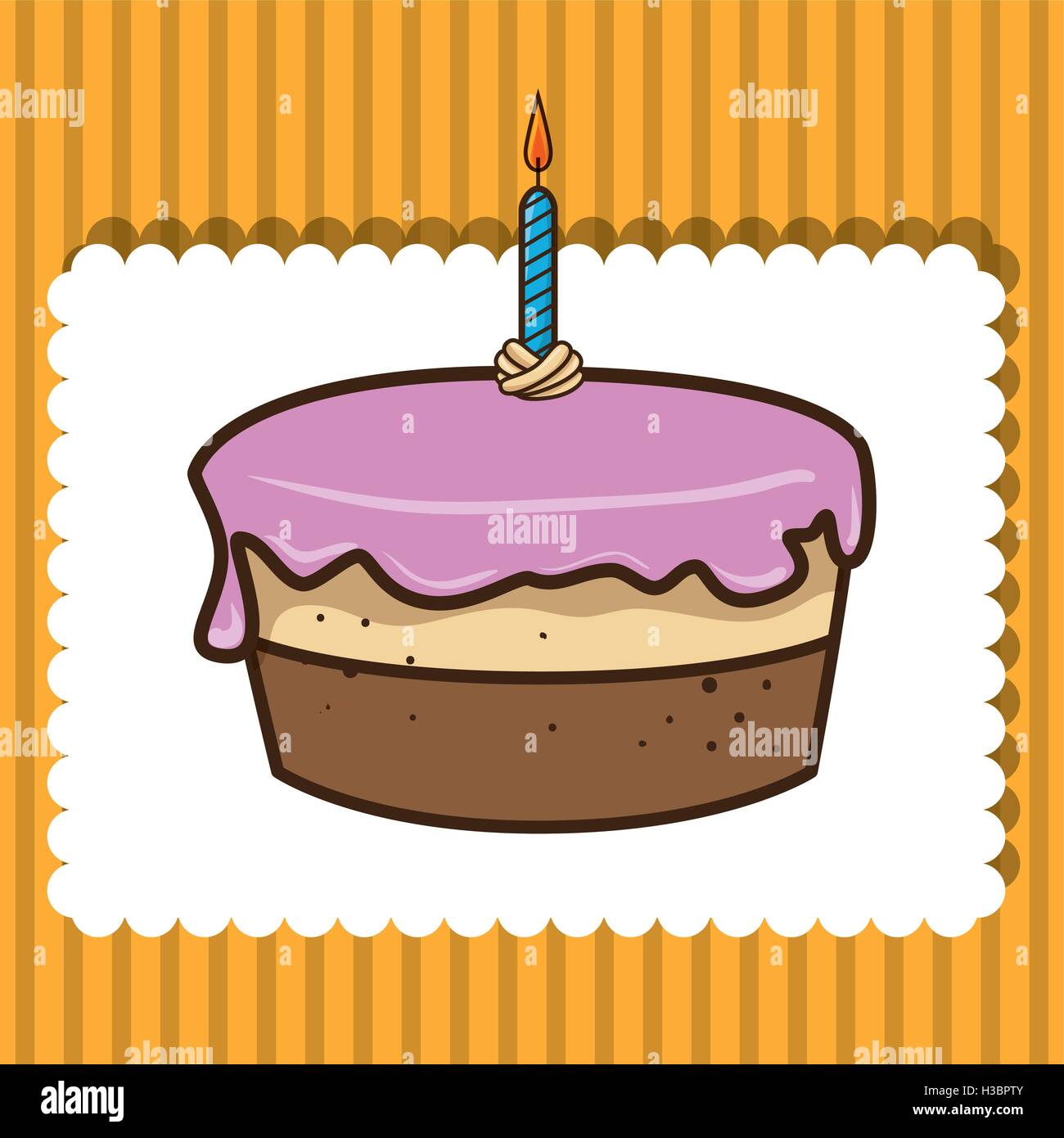 birthday cake with candles Stock Vector Image & Art - Alamy