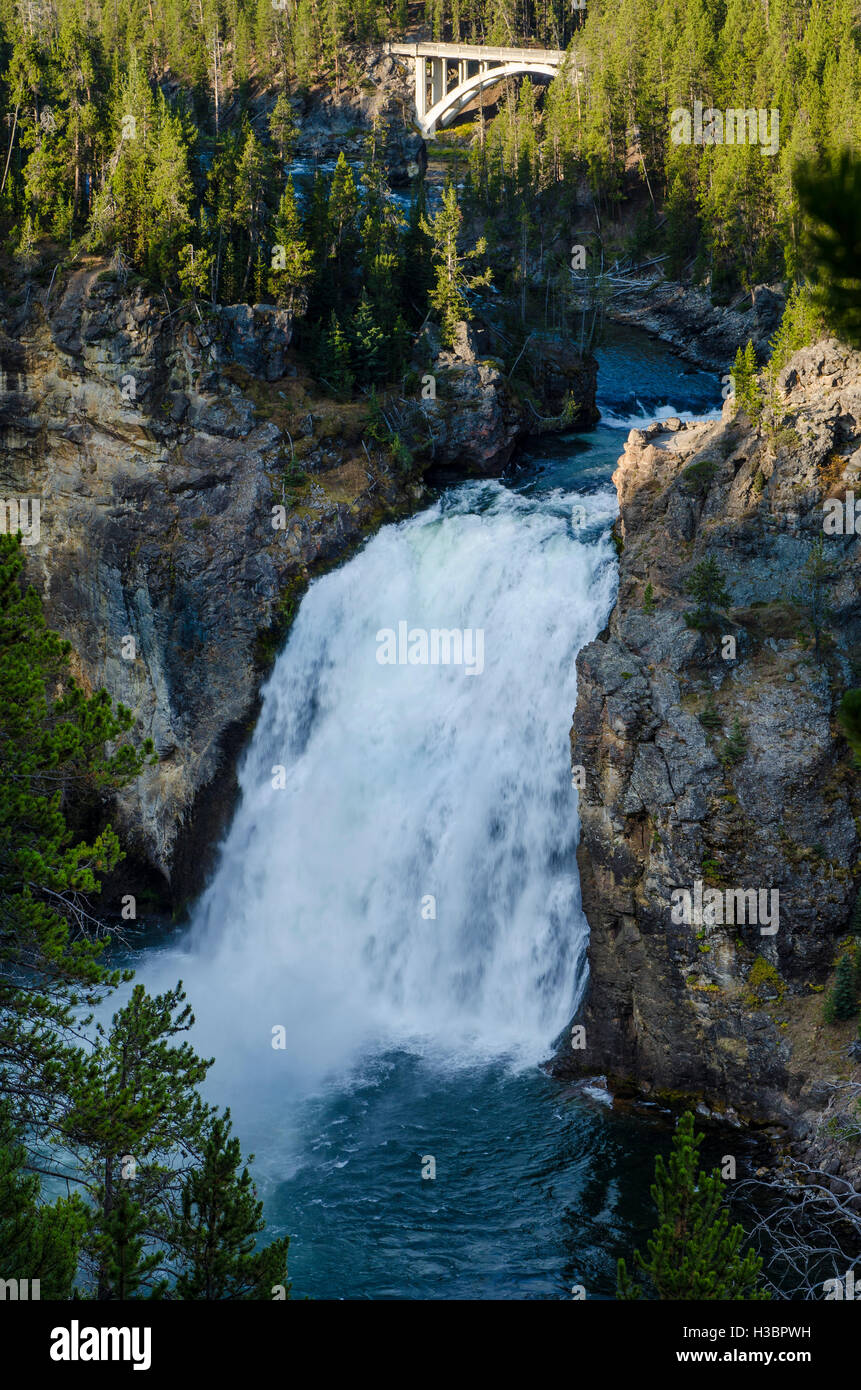 Upper Yellowstone Falls waterfalls Grand Canyon of Yellowstone, Yellowstone National Park ...