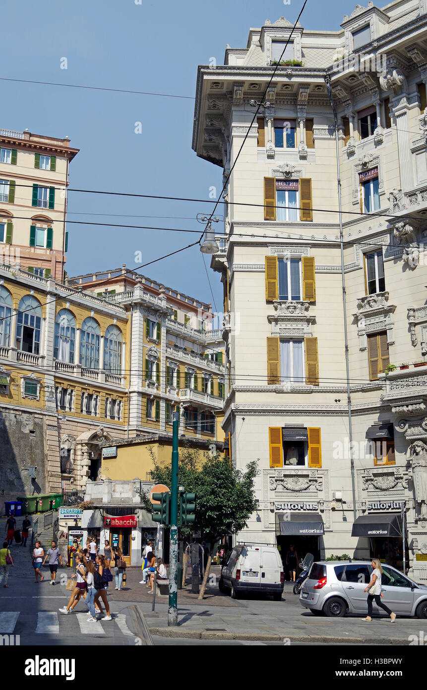 Gigantic atlantes and balcony frame entrance hi-res stock photography ...