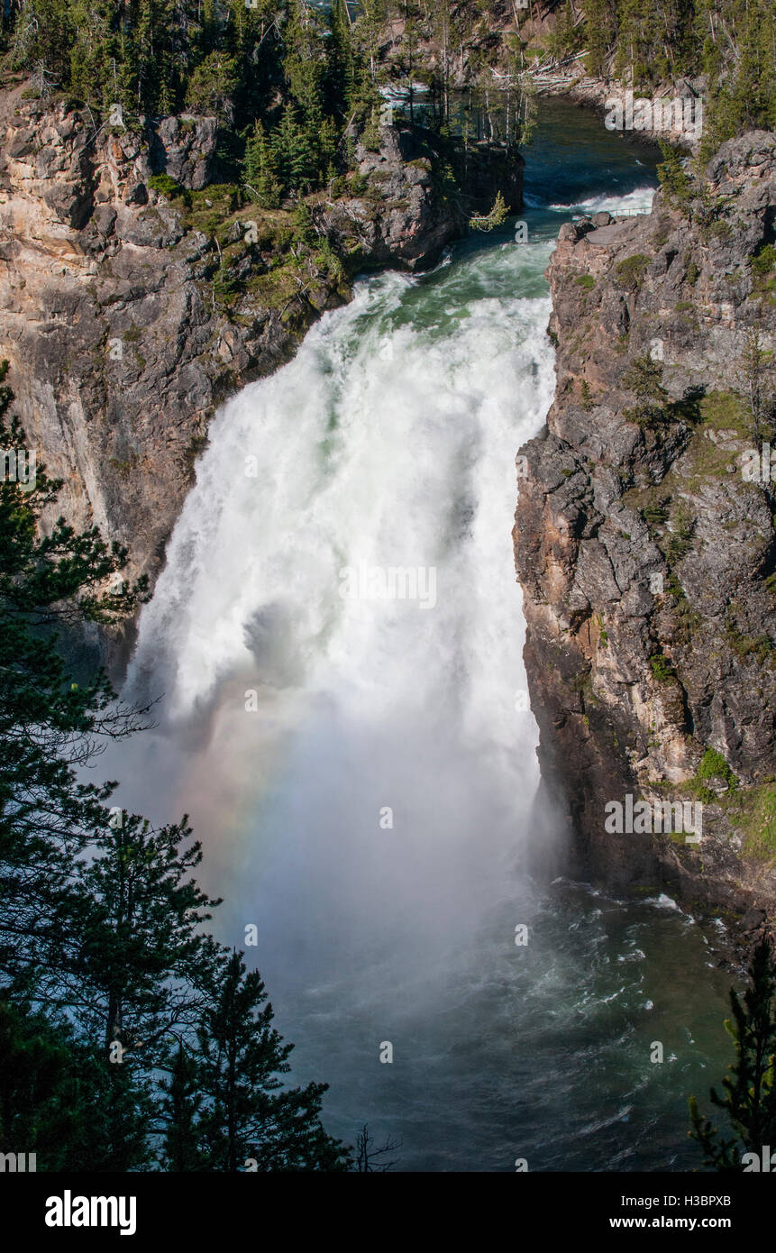 Upper Yellowstone Falls waterfalls Grand Canyon of Yellowstone, Yellowstone National Park ...