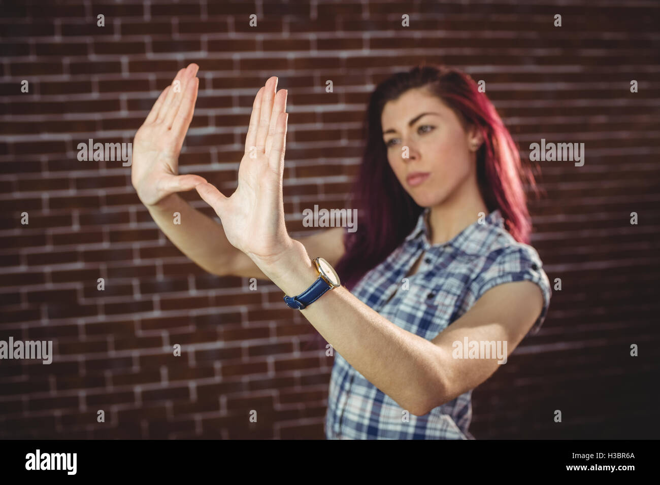 Beautiful woman gesturing using hi-res stock photography and images - Alamy