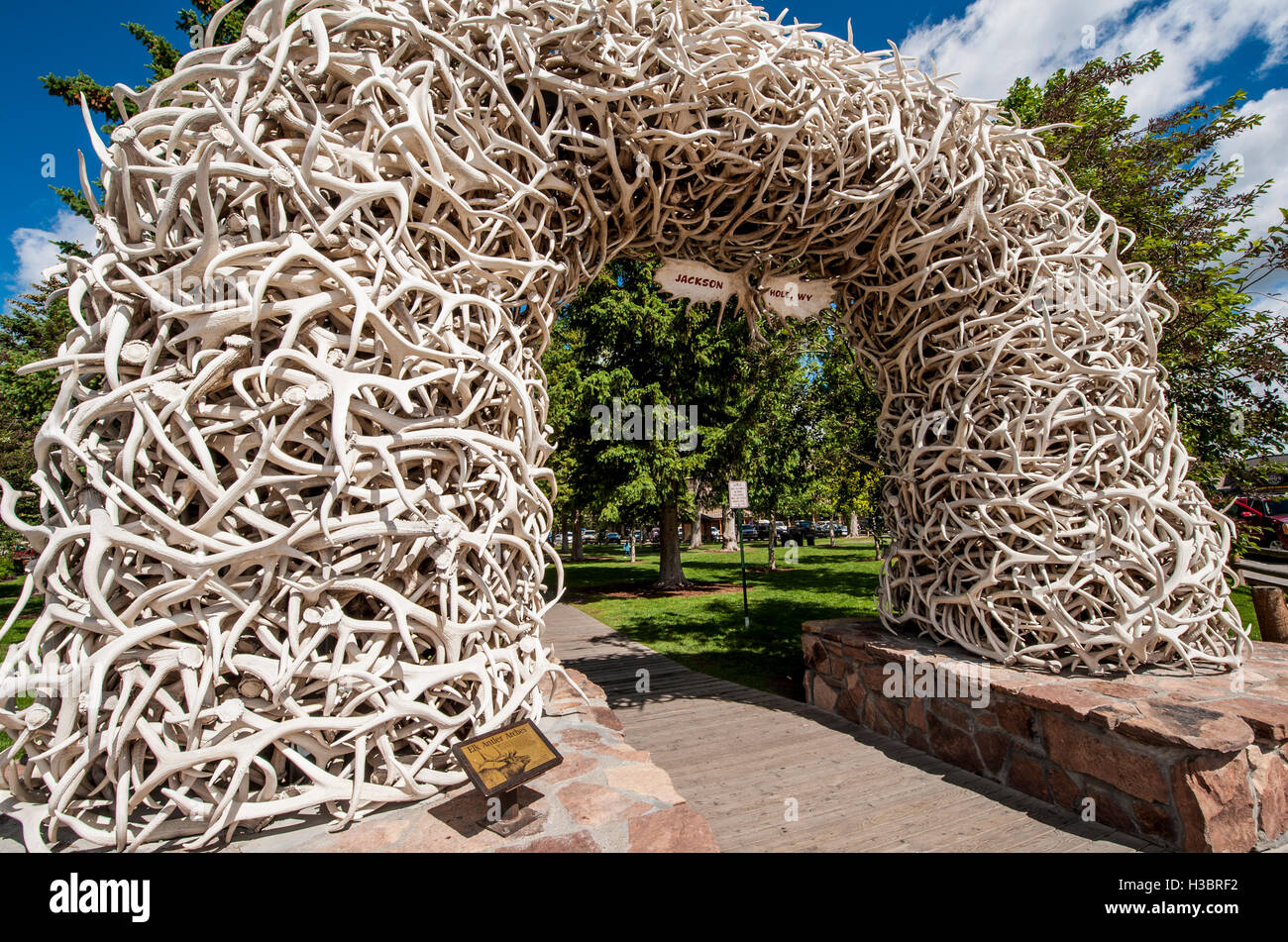 Elk antler arch jackson hole hi-res stock photography and images - Alamy
