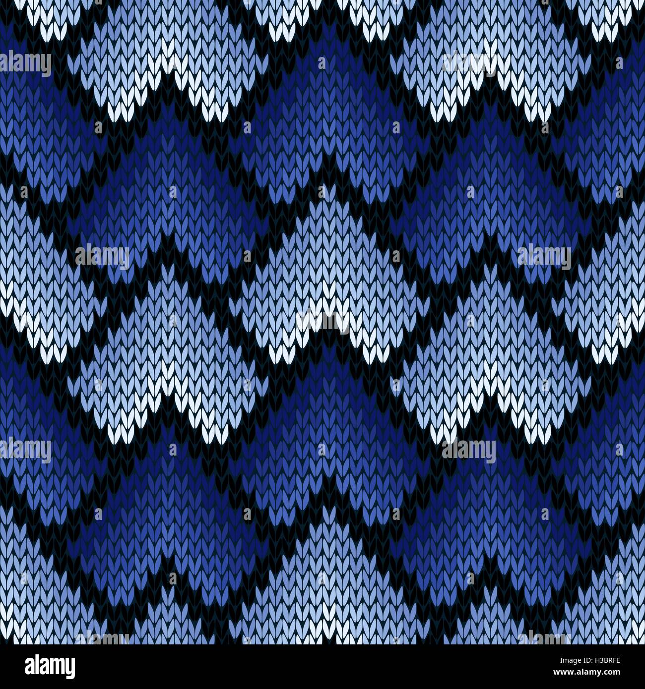 Abstract ornamental knitting seamless vector pattern as a knitted ...