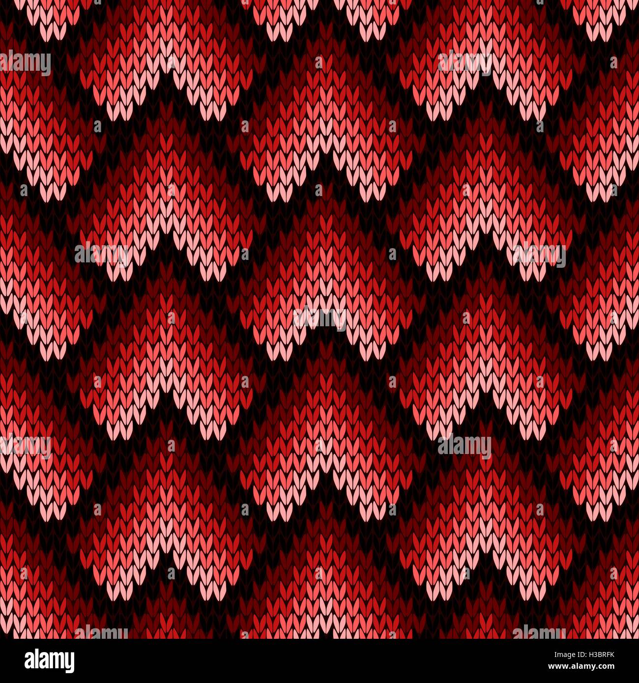 Abstract ornamental knitting seamless vector pattern as a knitted ...