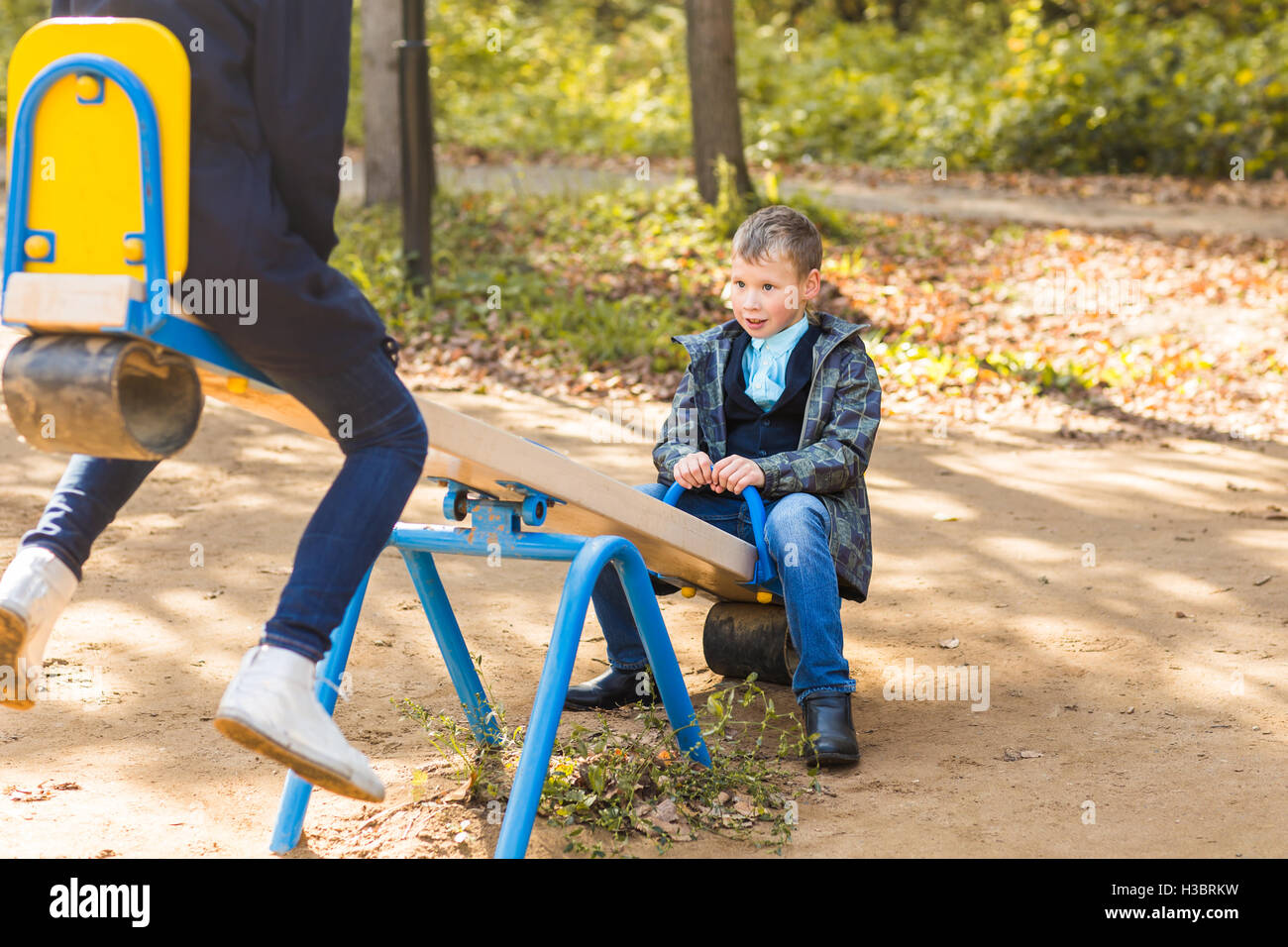 Children playing on a school playground during recess Stock Photo - Alamy