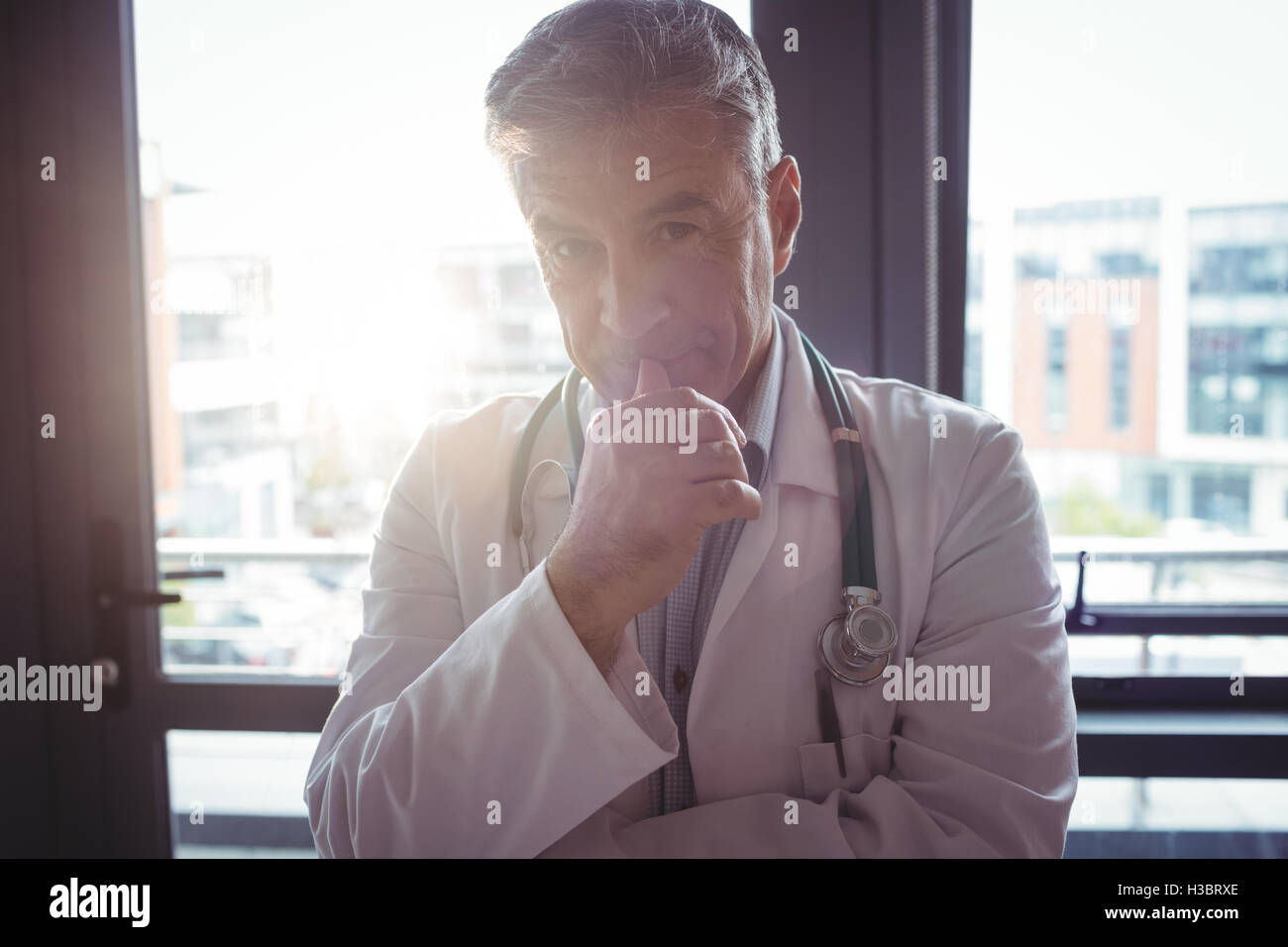 Portrait of doctor with stethoscope Stock Photo - Alamy