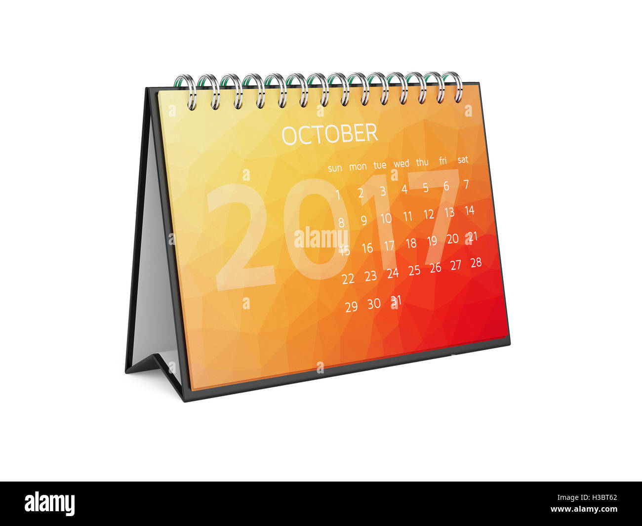 Desktop colorful modern flat design calendar for 2017 october year ...