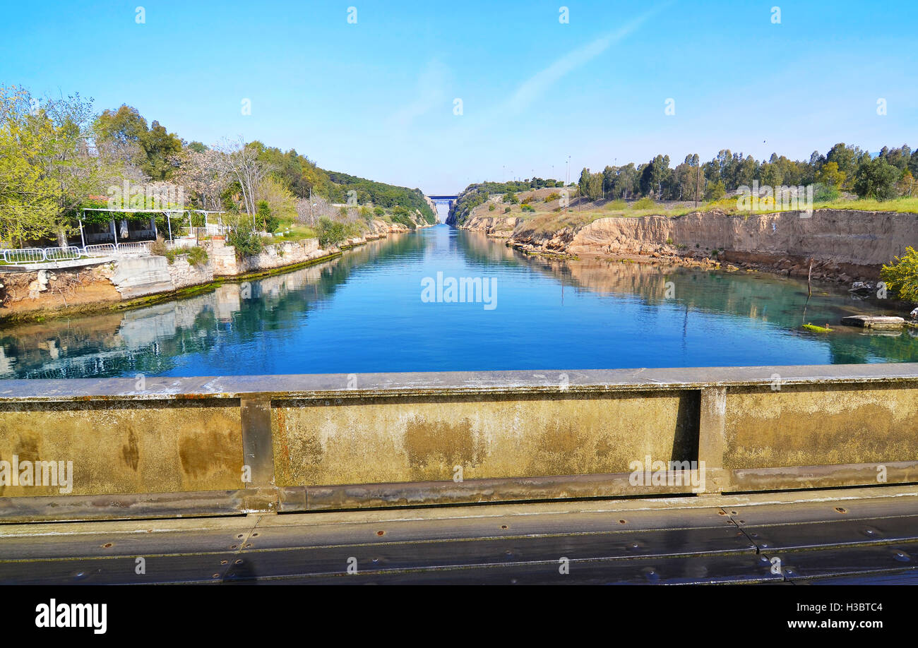 landscape of Isthmus of Corinth Stock Photo - Alamy