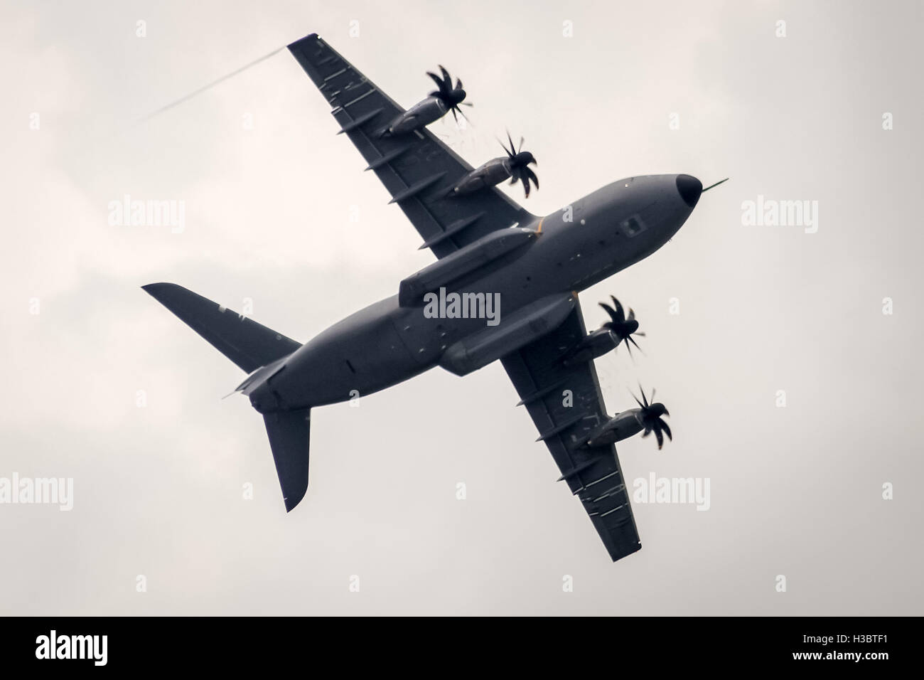 Four engine turboprop military transport aircraft hi-res stock ...