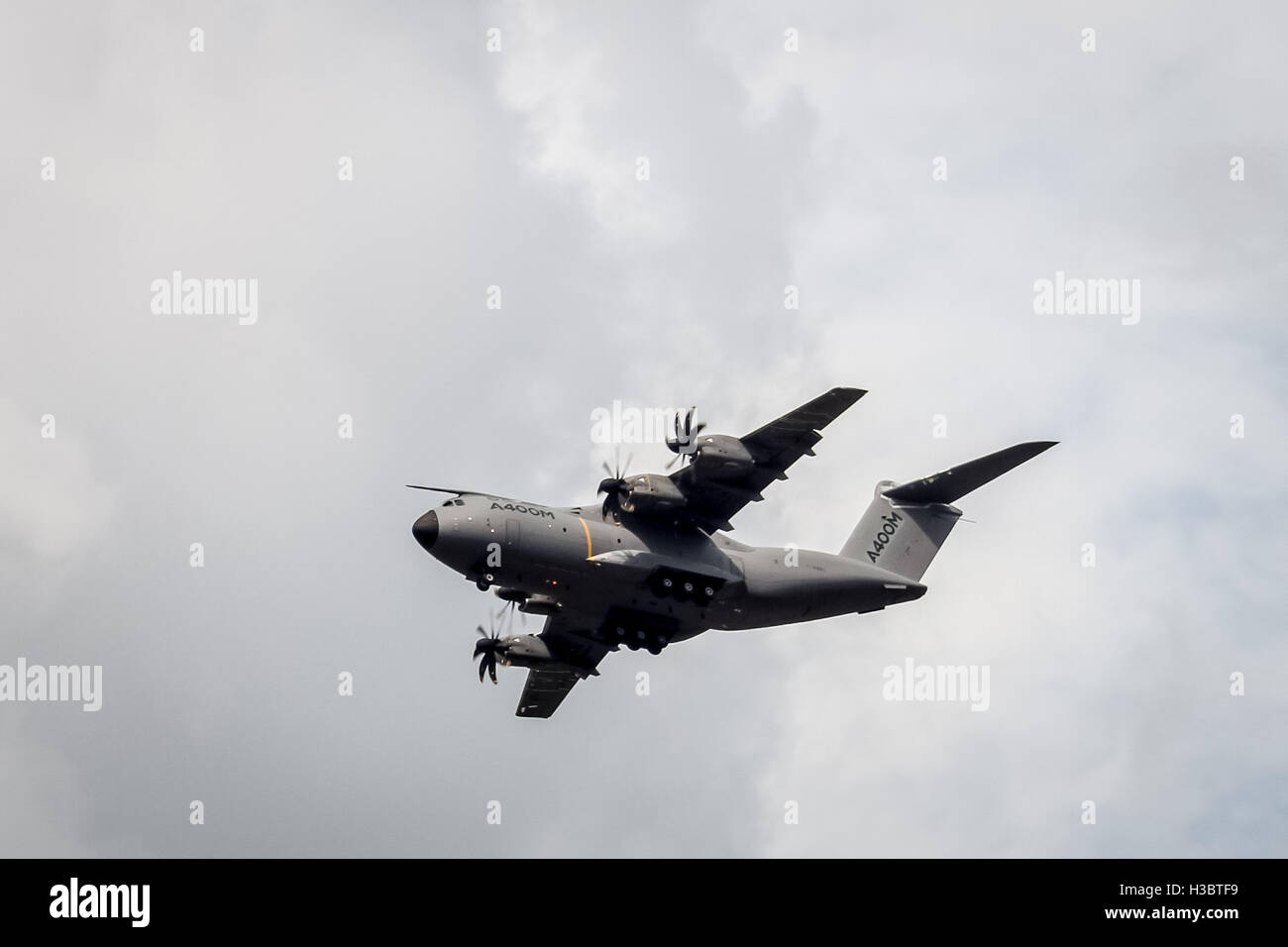 An Airbus A400M Atlas military transport aircraft performs at the ...