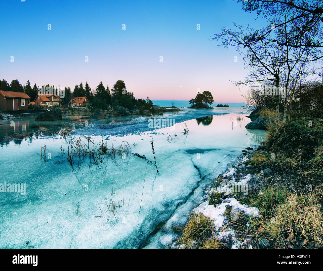 Winter sea landscape Stock Photo - Alamy