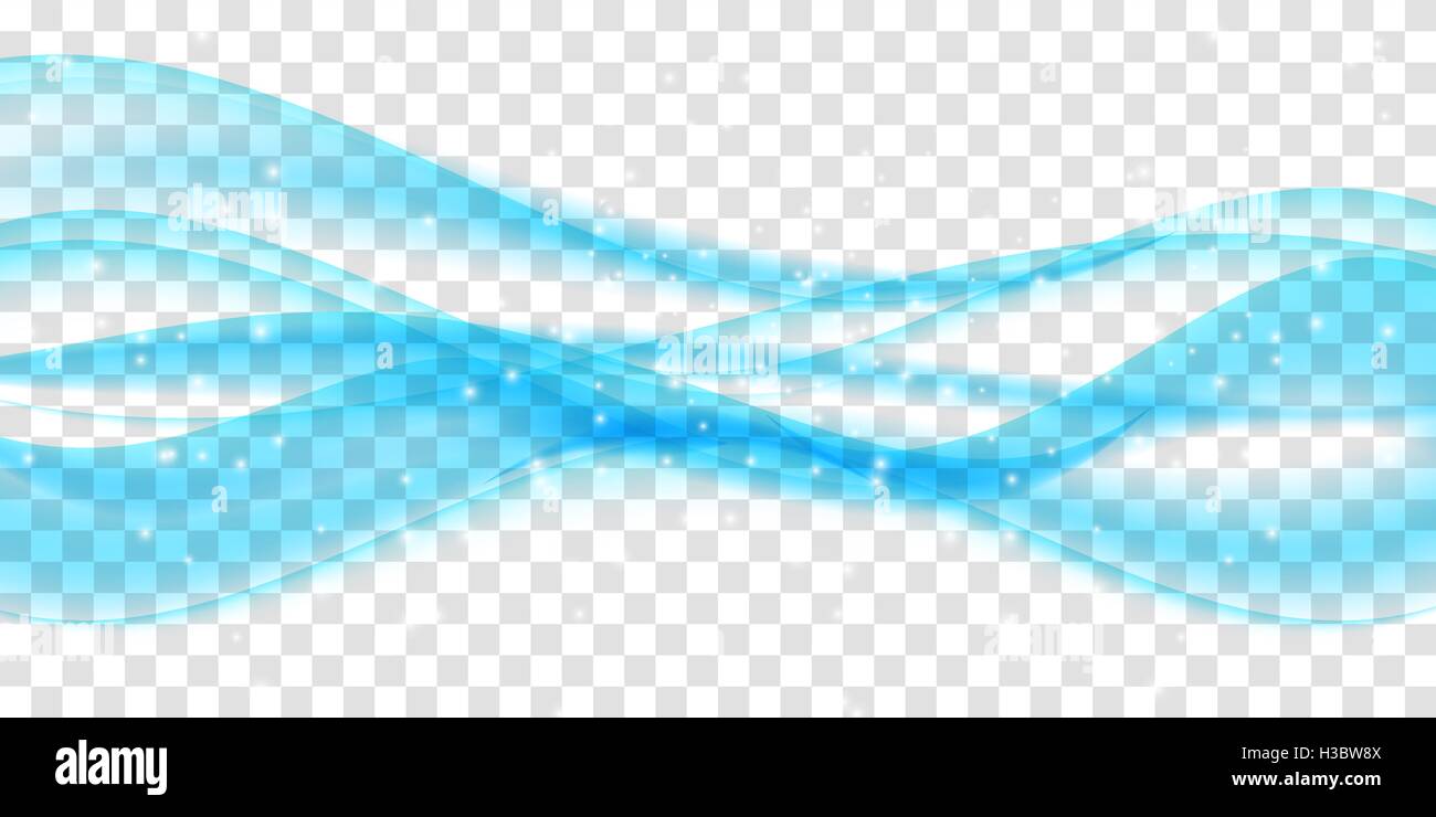 Abstract Golden Wave on Transparent Background. Vector Illustrat Stock ...