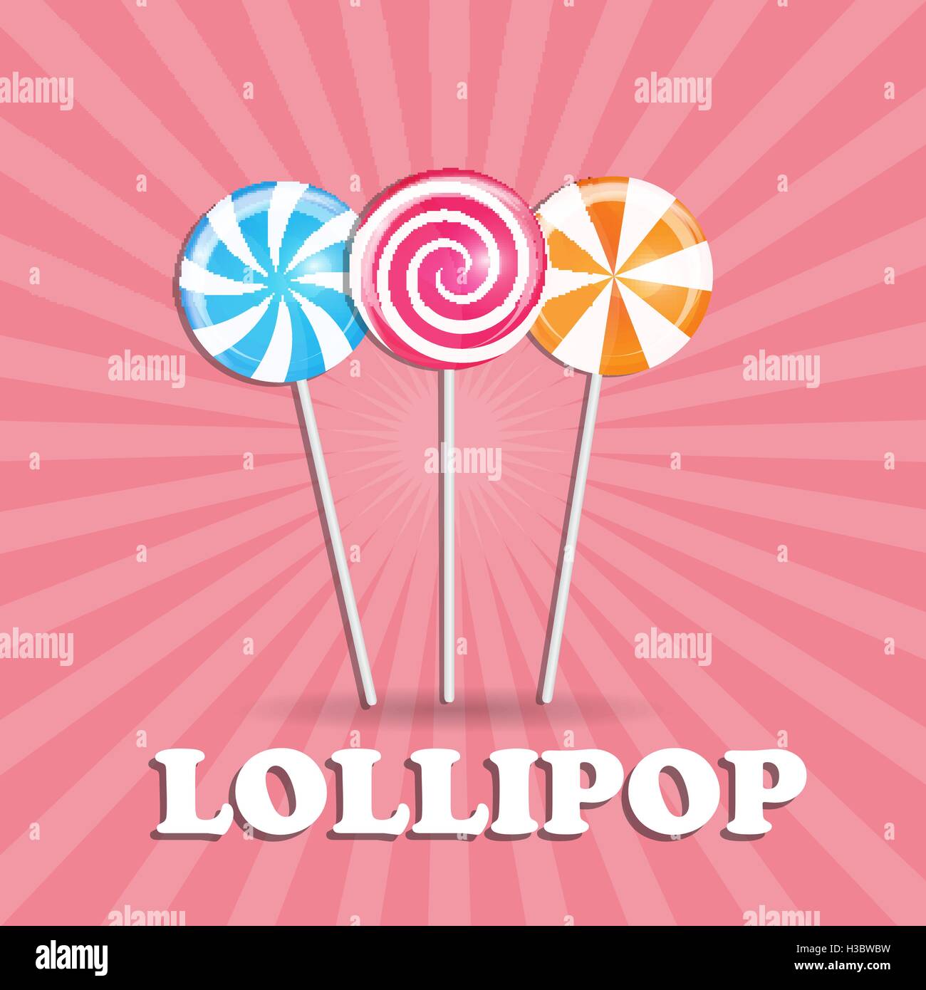 Realistic Sweet Lollipop Candy Background. Vector Illustration Stock Vector Image & Art - Alamy