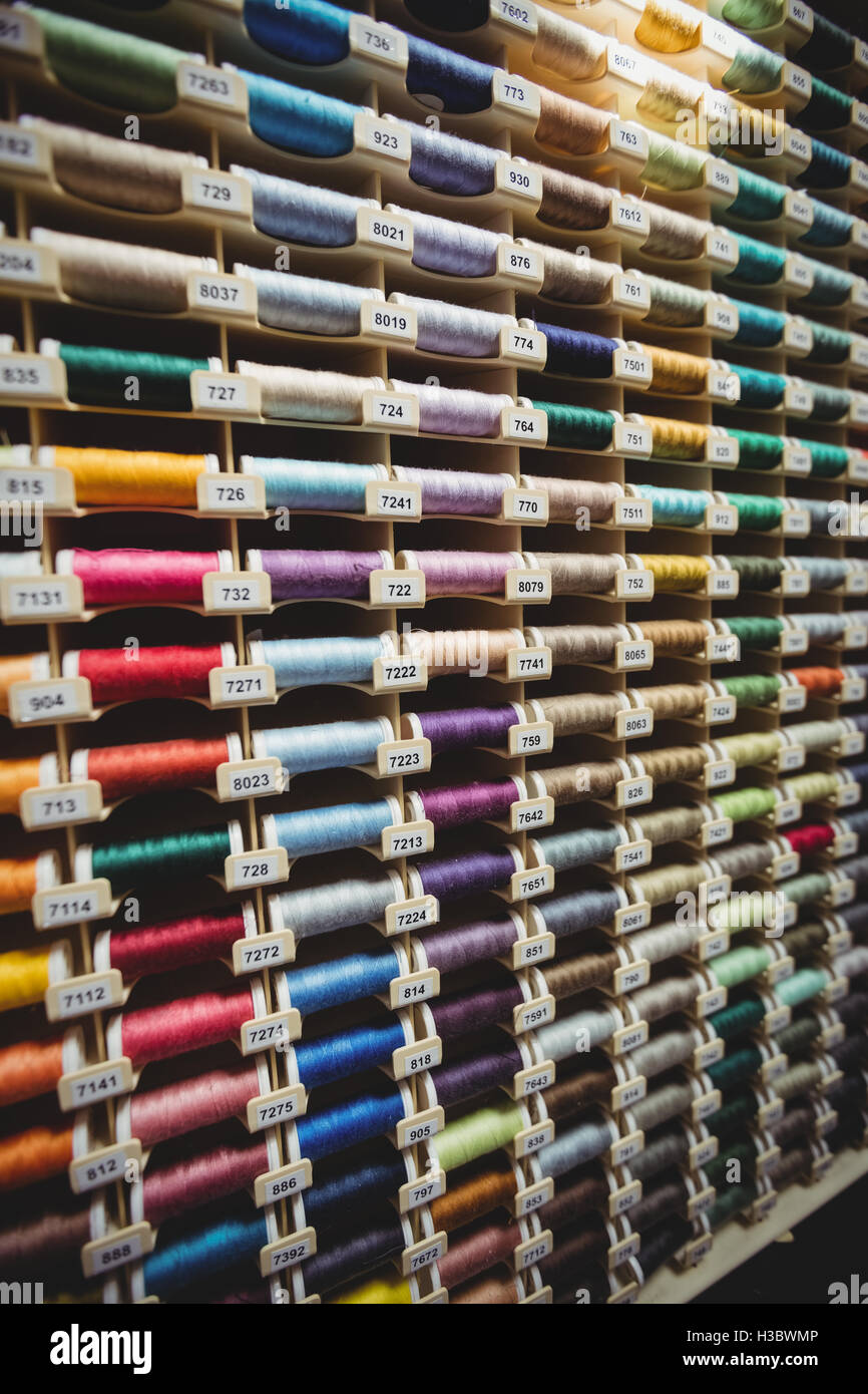 Colorful spools of thread Stock Photo - Alamy
