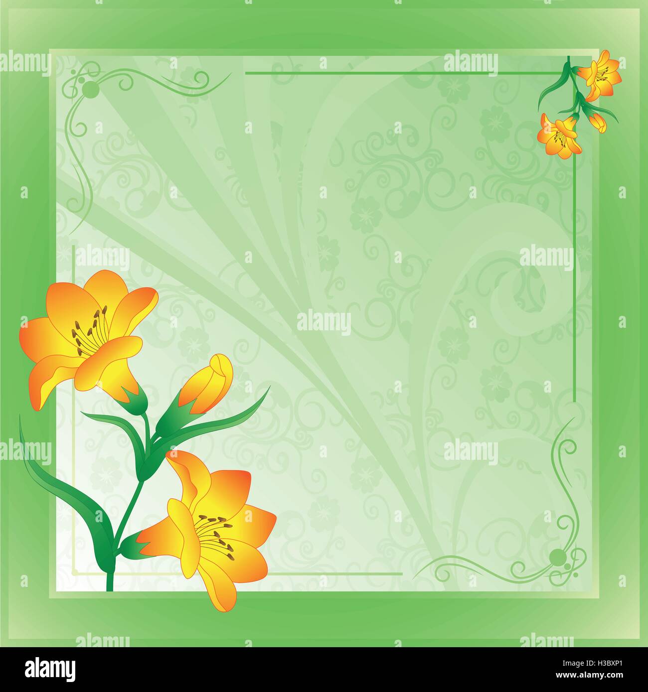 Lake with water lilies Stock Vector Images - Alamy