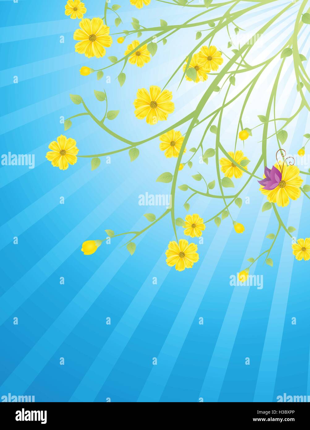 Branch beautiful white spring Stock Vector Images - Alamy