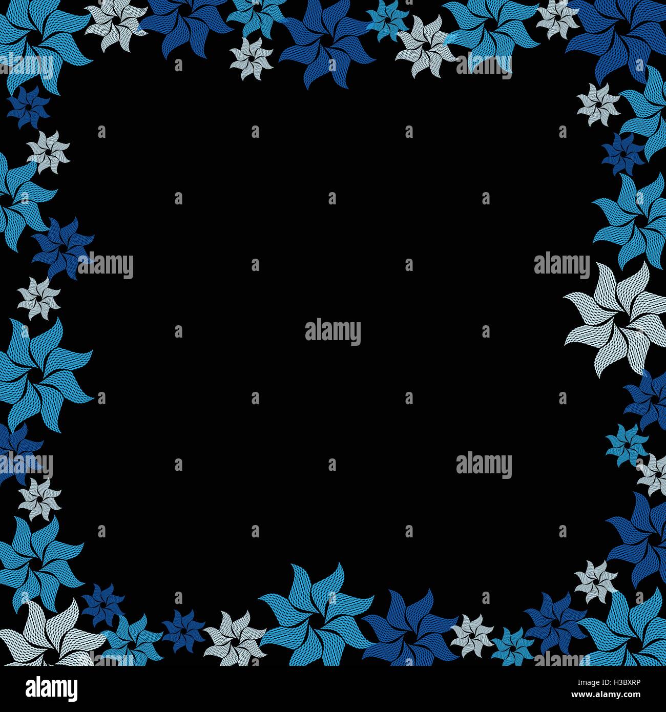 blue flower burst on black background Stock Vector Image & Art - Alamy