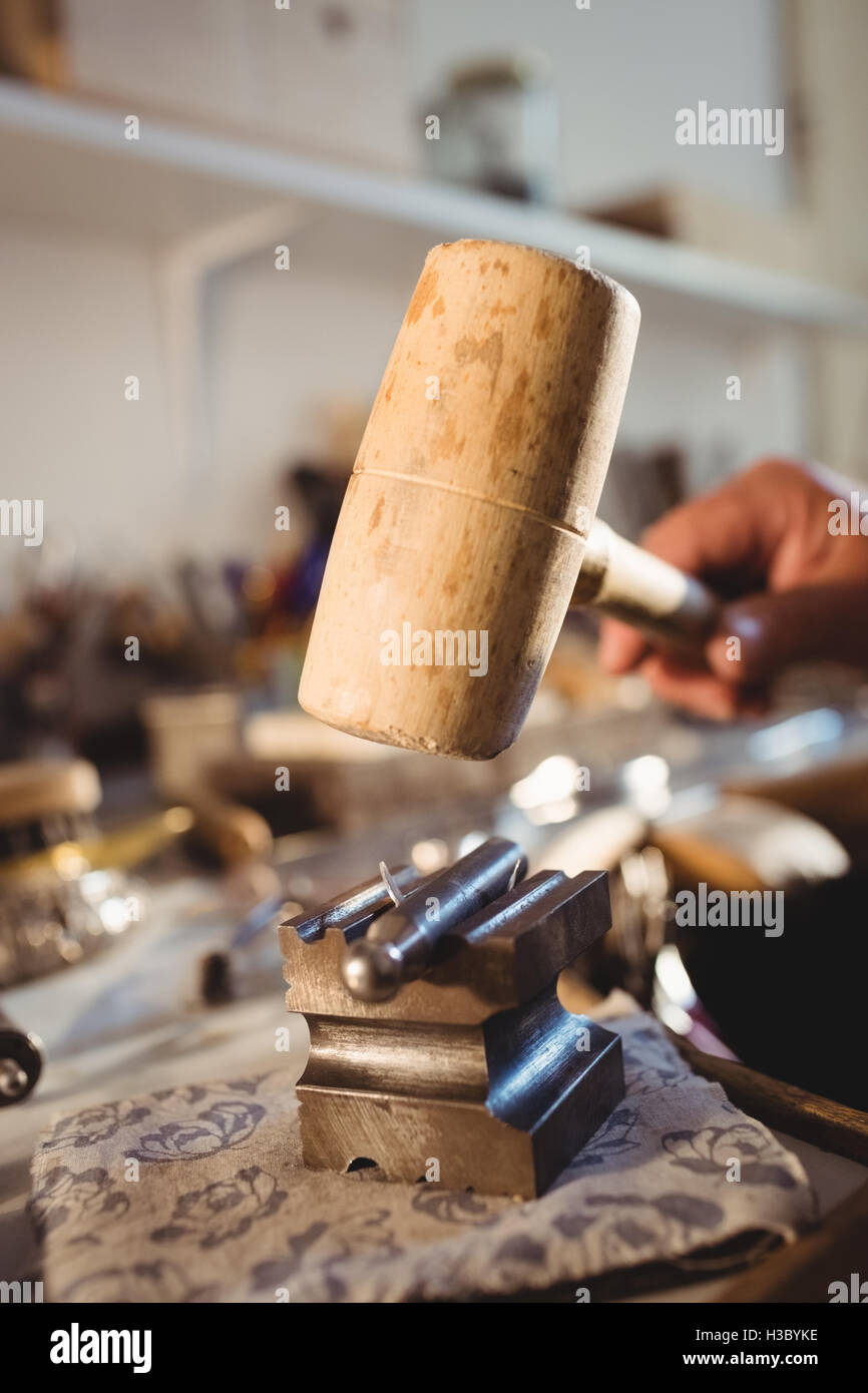 Goldsmith preparing ring Stock Photo - Alamy