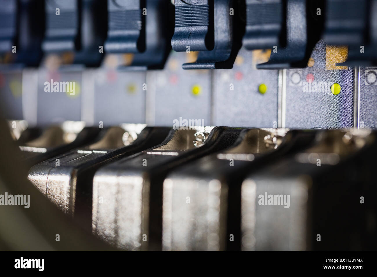 Close-Up of rack mounted server Stock Photo - Alamy