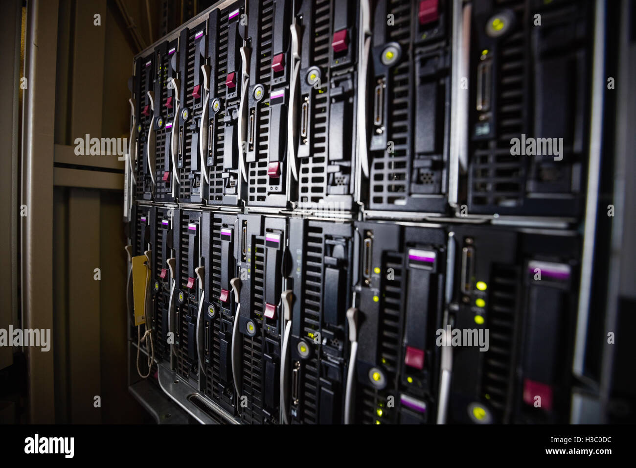 Towers in server room Stock Photo - Alamy