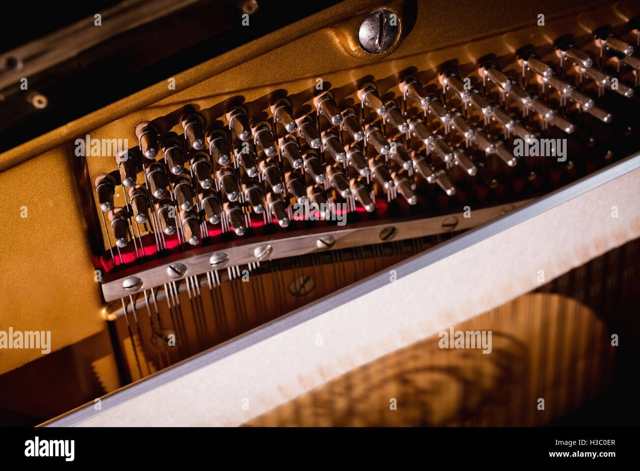 Open piano strings Stock Photo - Alamy