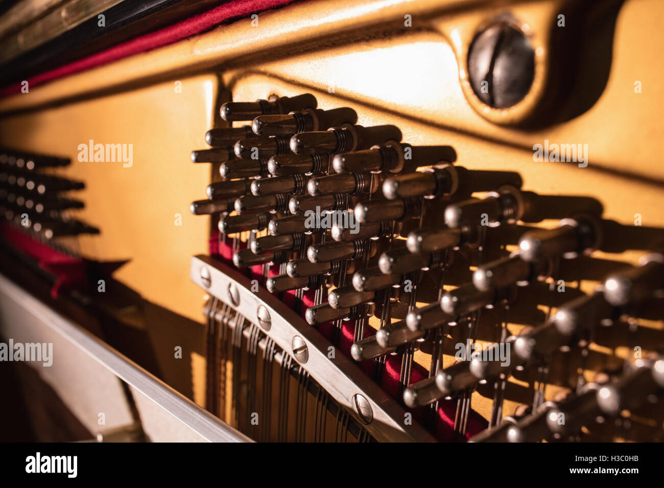 Open piano strings Stock Photo - Alamy
