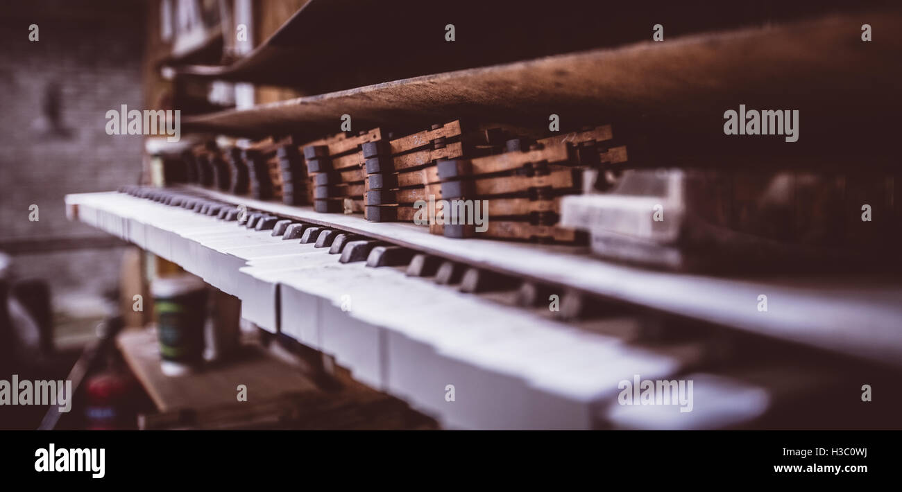 Old piano keyboard Stock Photo - Alamy