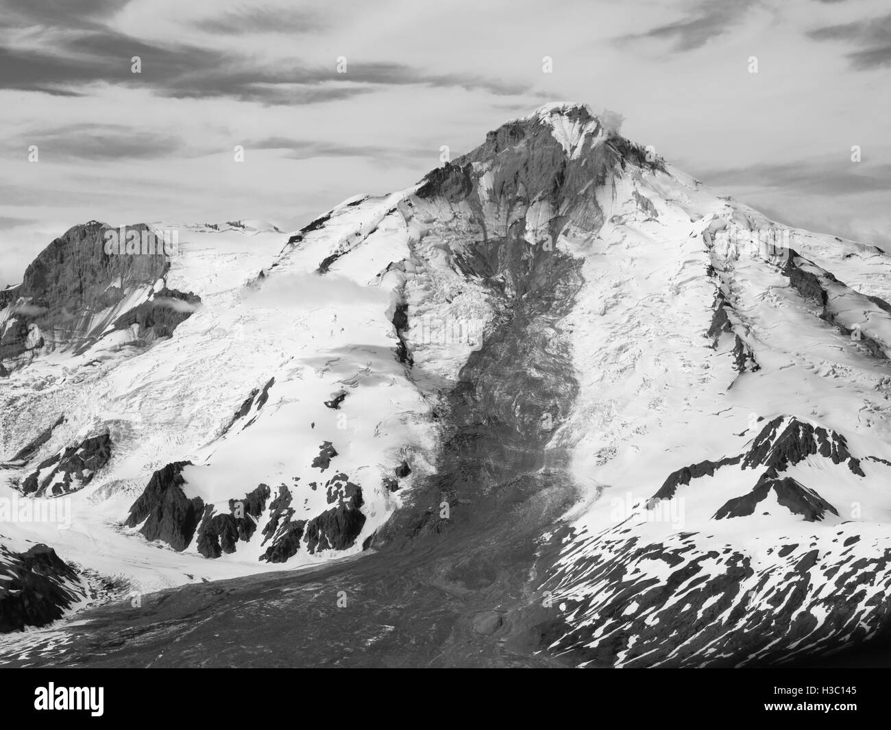 Aerial view of the Iliamna Volcano. Lake Clark National Park, Alaska ...