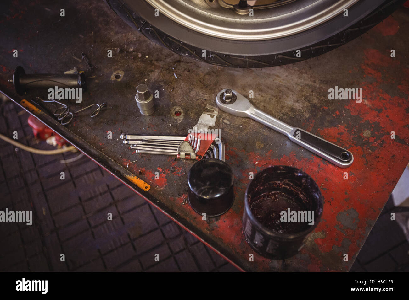 Tools at workshop Stock Photo - Alamy