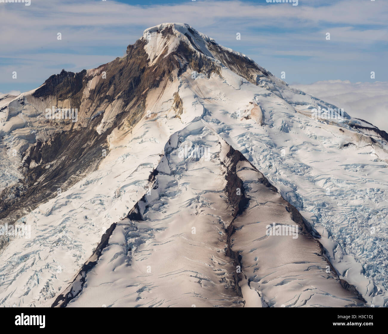 Aerial view of the Iliamna Volcano. Lake Clark National Park, Alaska ...