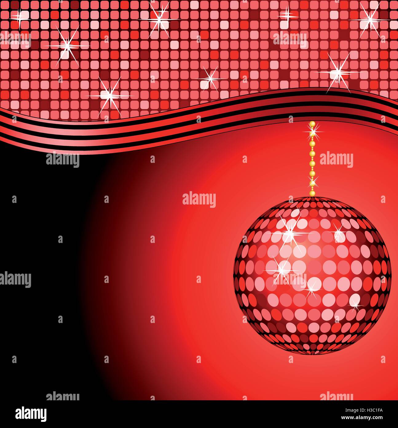 abstract red disco ball Stock Vector Image & Art - Alamy