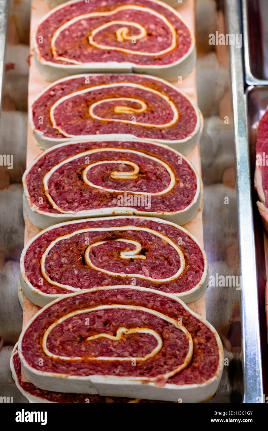 Mince rolls in display Stock Photo - Alamy