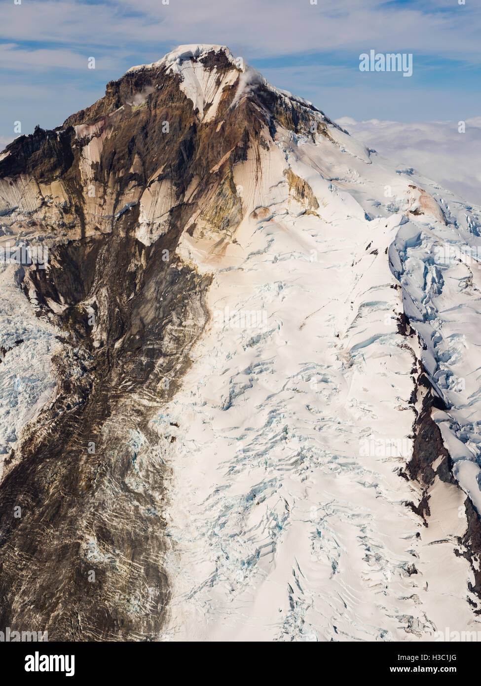 Aerial view of the Iliamna Volcano. Lake Clark National Park, Alaska ...