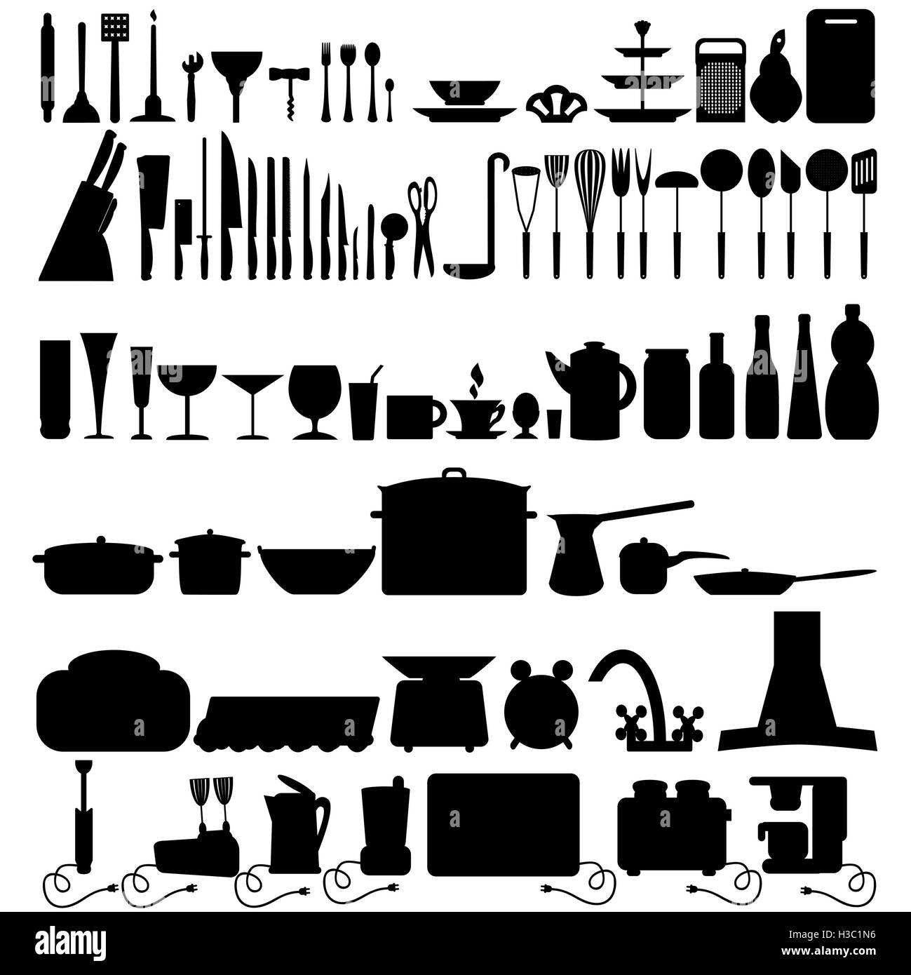 Kitchen tool icons collection Stock Vector Image & Art - Alamy