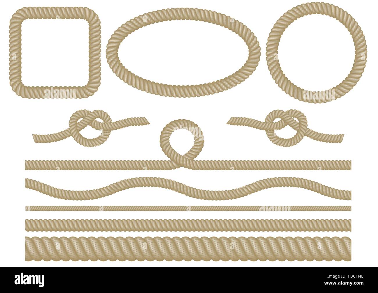 Marine rope cutout Stock Vector Images - Alamy