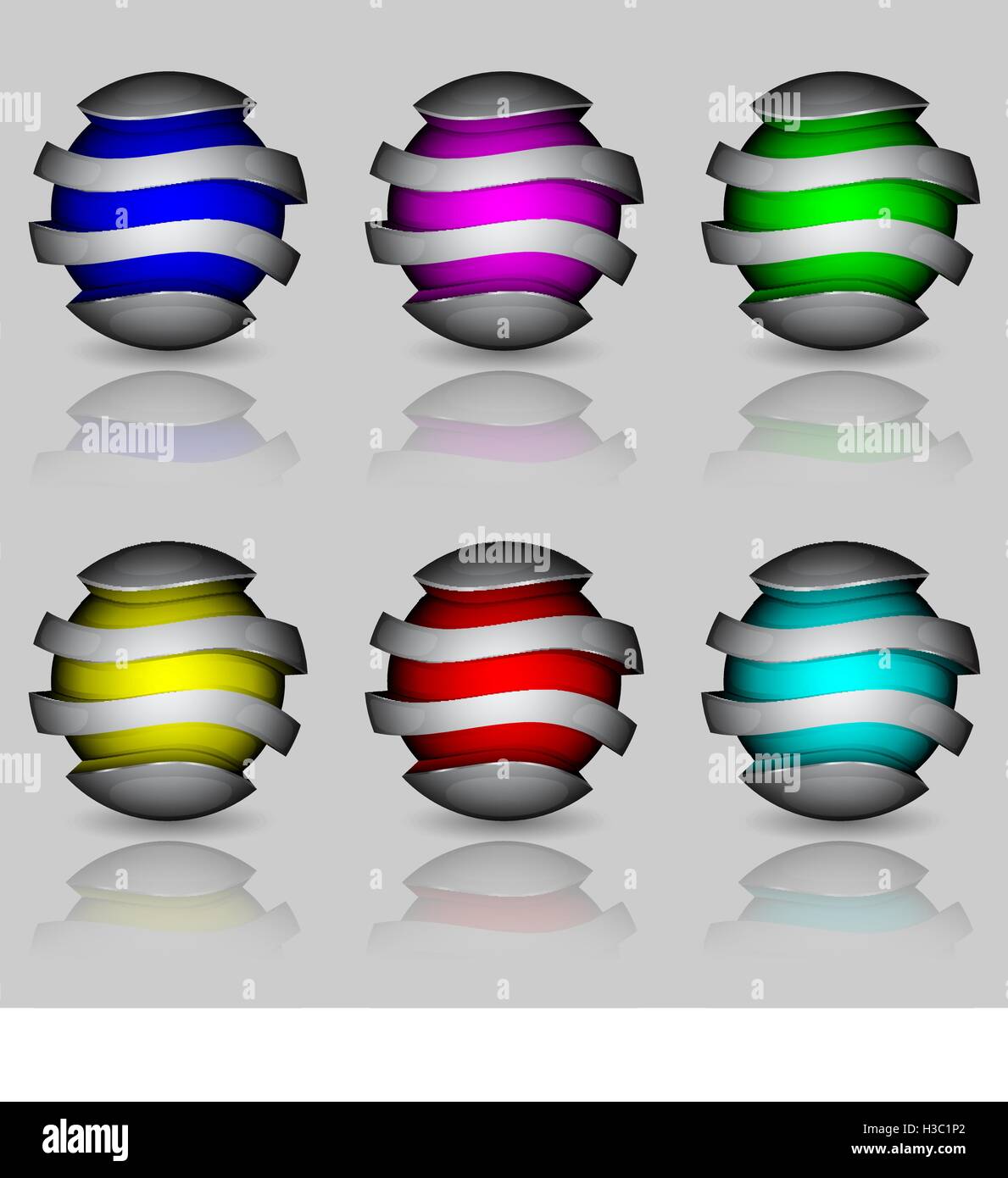 Colorful glossy spheres isolated Stock Vector Image & Art - Alamy