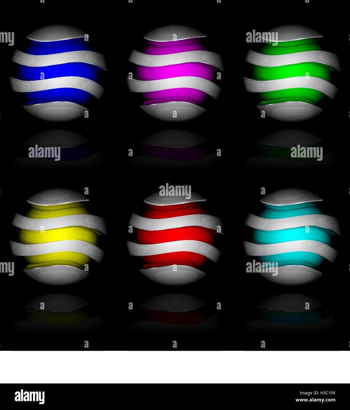 Colorful glossy spheres isolated Stock Vector Image & Art - Alamy