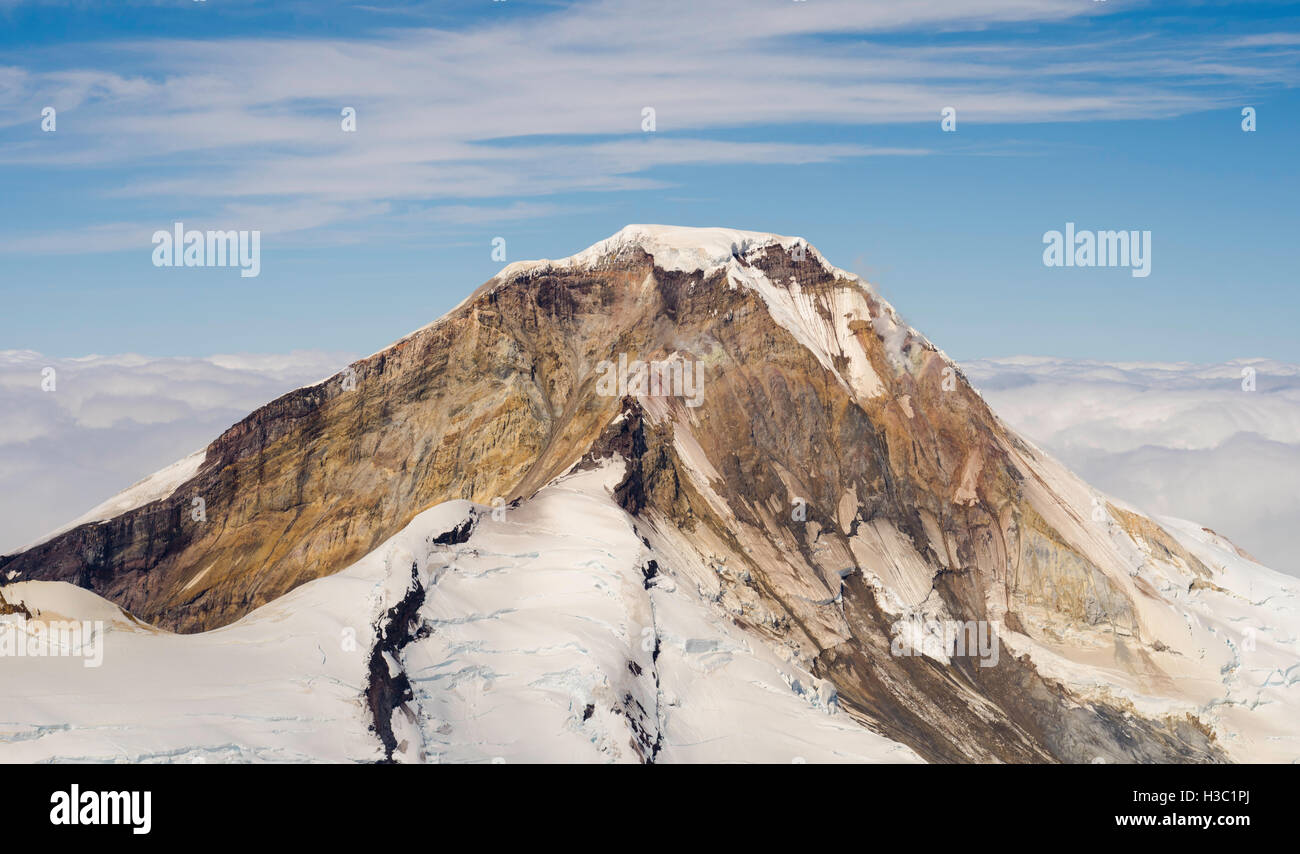 Aerial view of the Iliamna Volcano. Lake Clark National Park, Alaska ...
