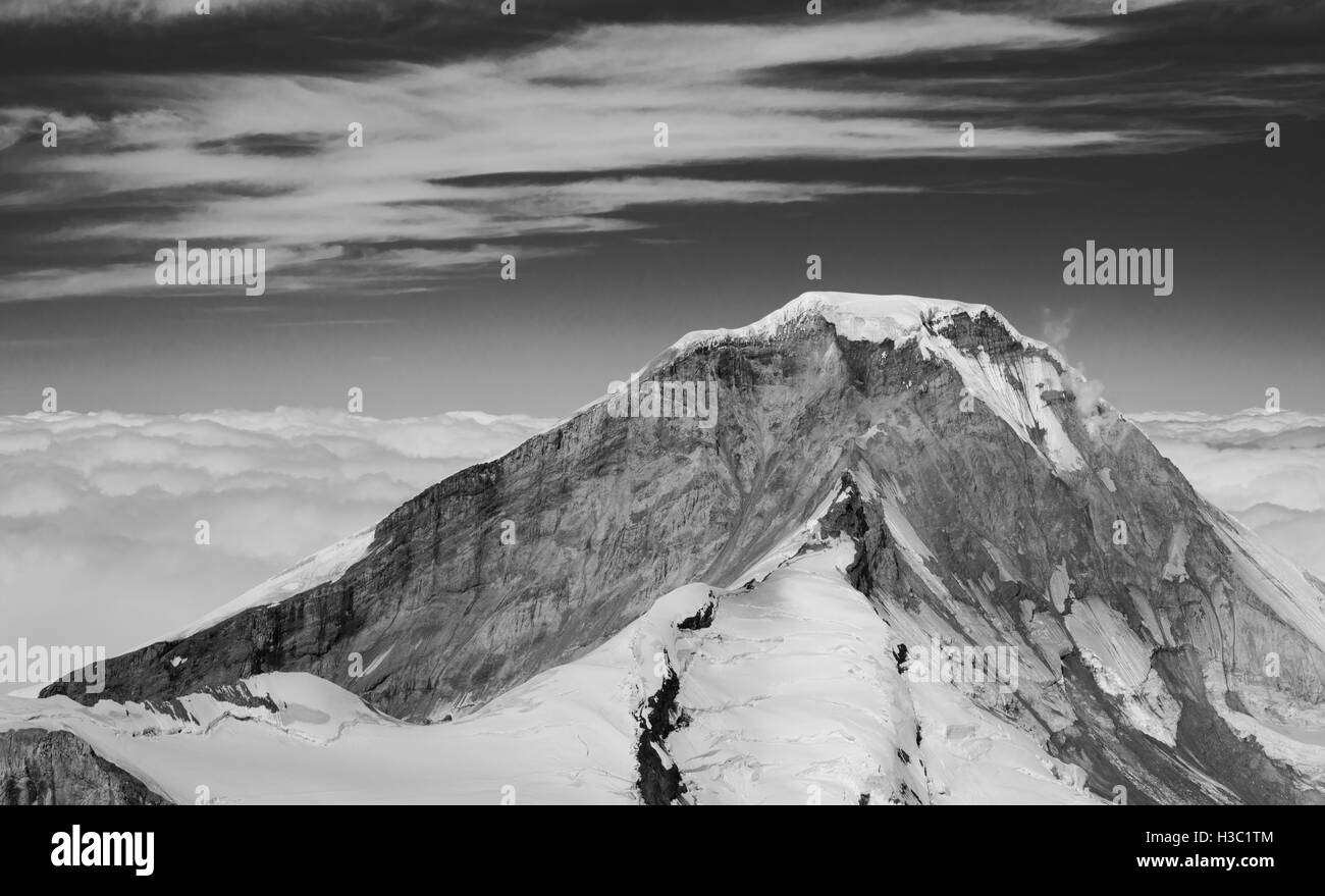 Aerial view of the Iliamna Volcano. Lake Clark National Park, Alaska ...