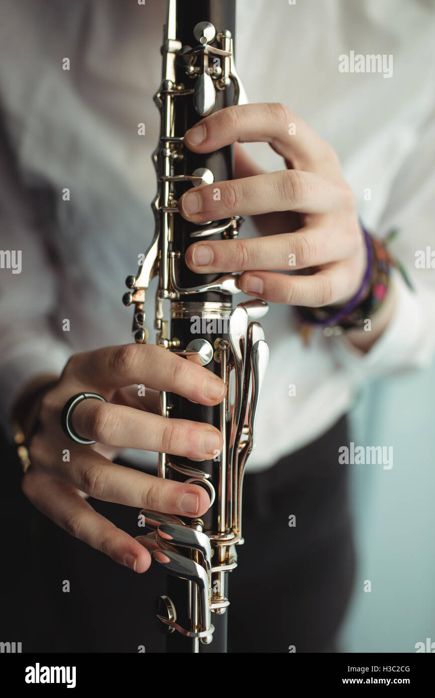 Woman playing a clarinet in music school Stock Photo - Alamy